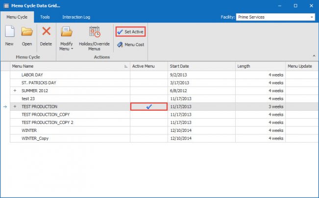 Activating Menus | Dietech