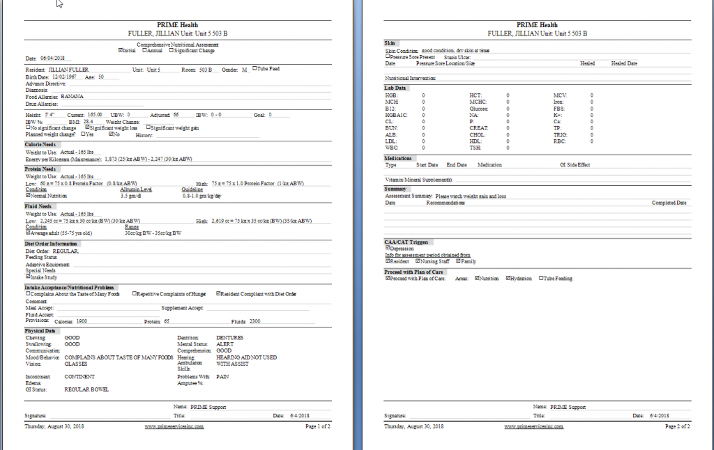 Comprehensive Nutritional Assessment | Dietech