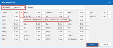 Lab Values Setup and Entry | Dietech