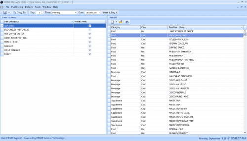 Menu Cycle Plus | Dietech