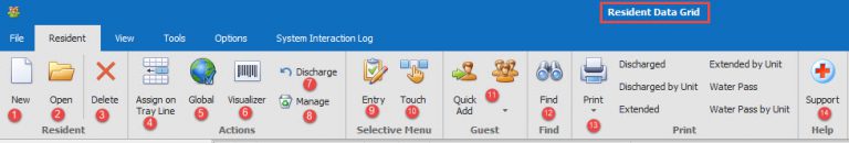 Resident Data Grid | Dietech