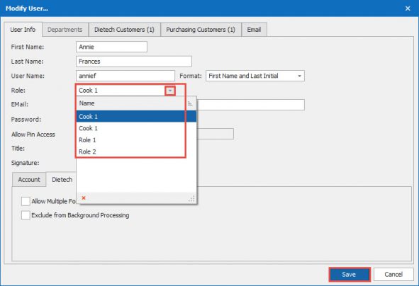 Security Roles | Dietech