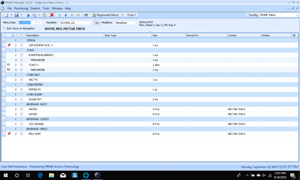 Selective Menu Prod | Dietech