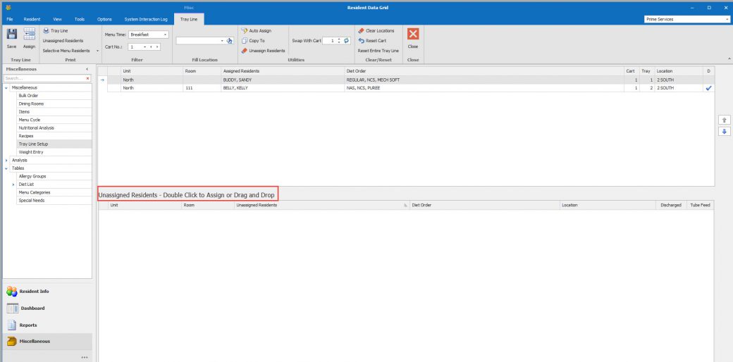 Tray Line Setup | Dietech
