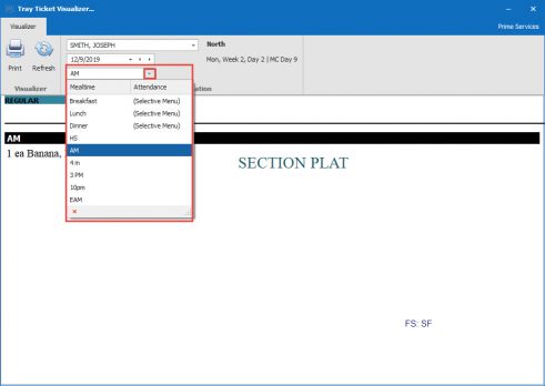 Tray Ticket Visualizer | Dietech